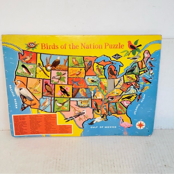 Built Rite | Games | Vintage 3 Interchangeable Map Puzzles Of The Usa ...